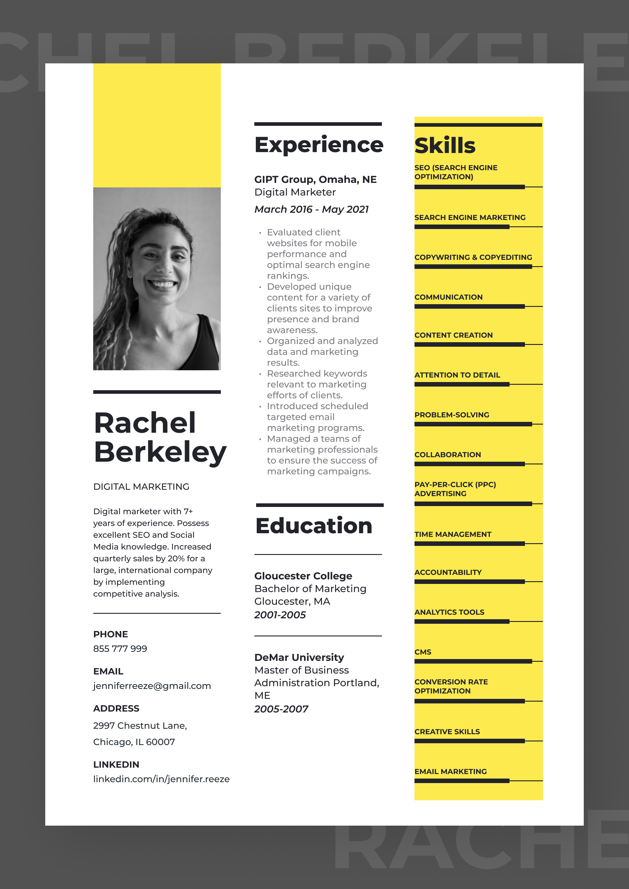 Digital Marketing Resume Sample And Tips SkillHub