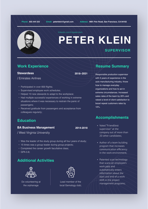 Samples Tips For Creating A Resume For A Supervisor