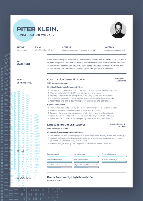 How to Craft a Construction Worker Resume: Best Tips and Samples | SkillHub