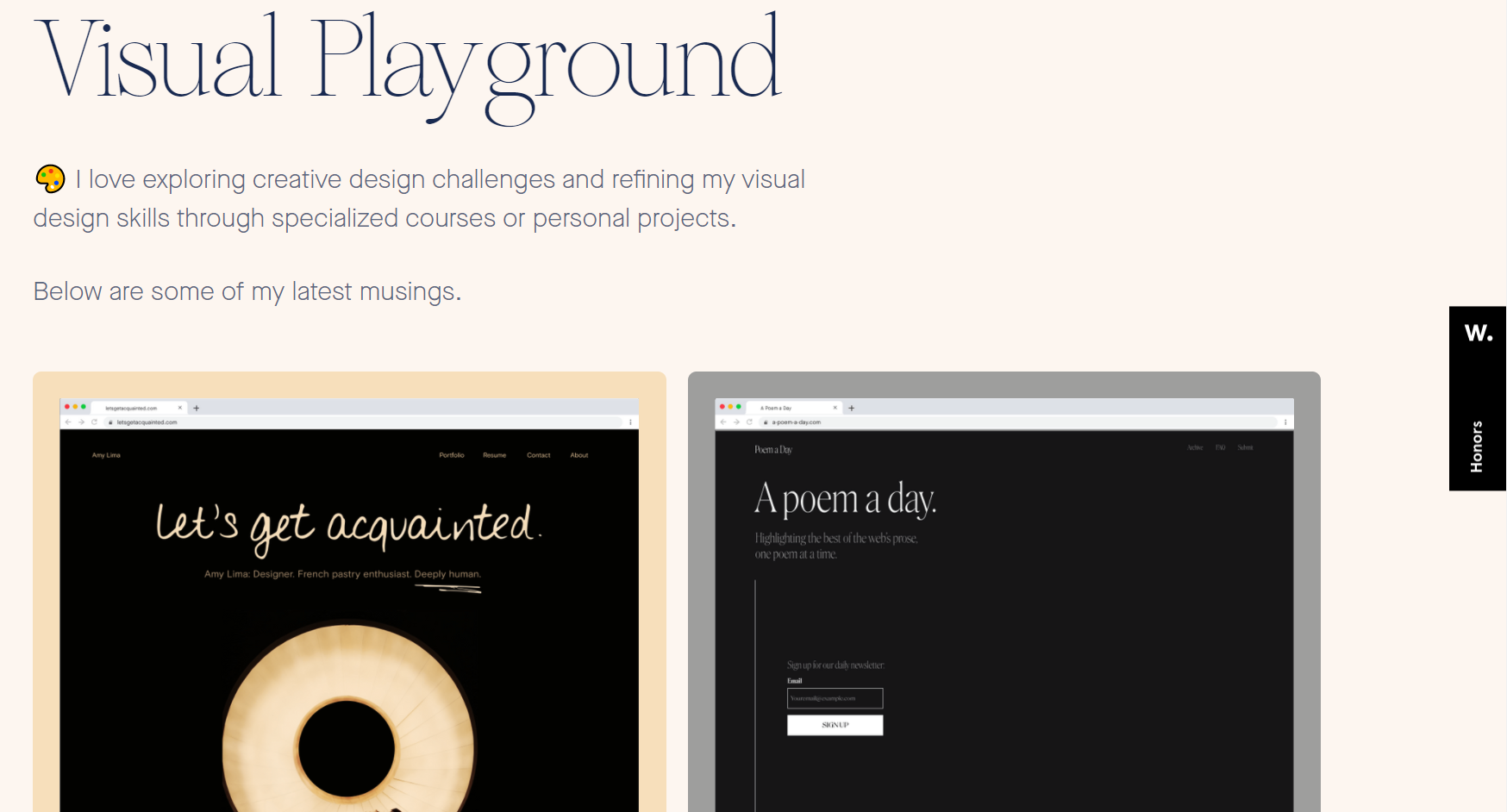 Amy's Visual Playground