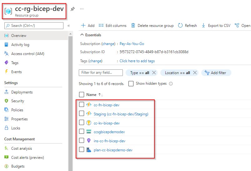 Using Bicep and Azure DevOps multi stage pipeline to deploy a Function App