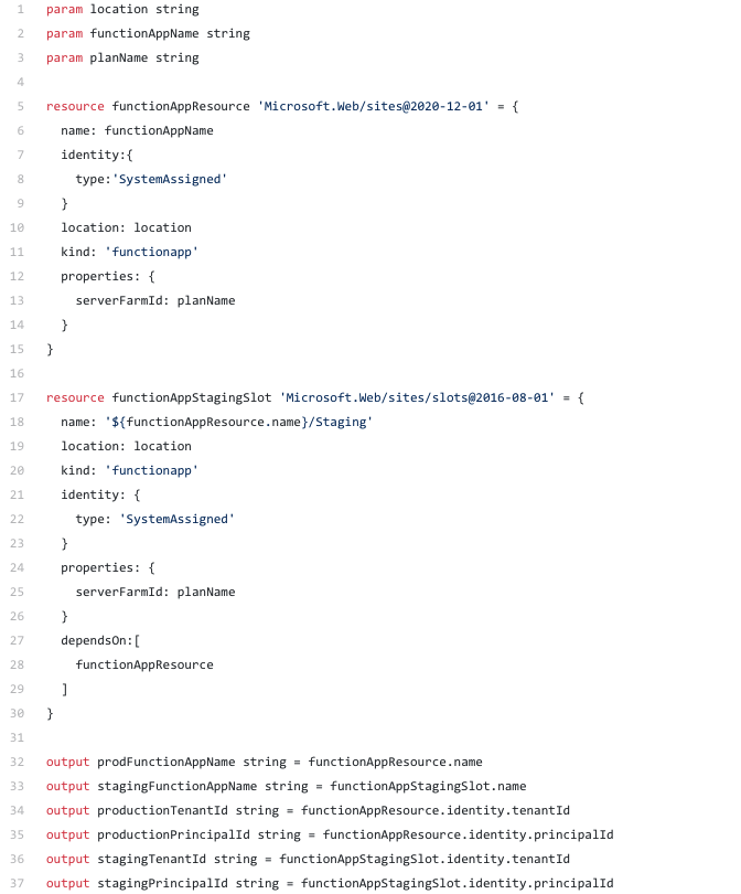 Using Bicep and Azure DevOps multi stage pipeline to deploy a Function App