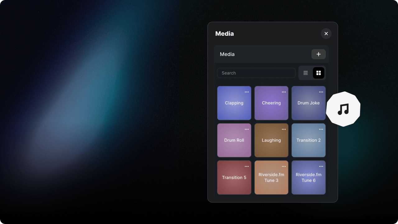 Podcast Sounboard | Easy Live Effects Online - Riverside.fm