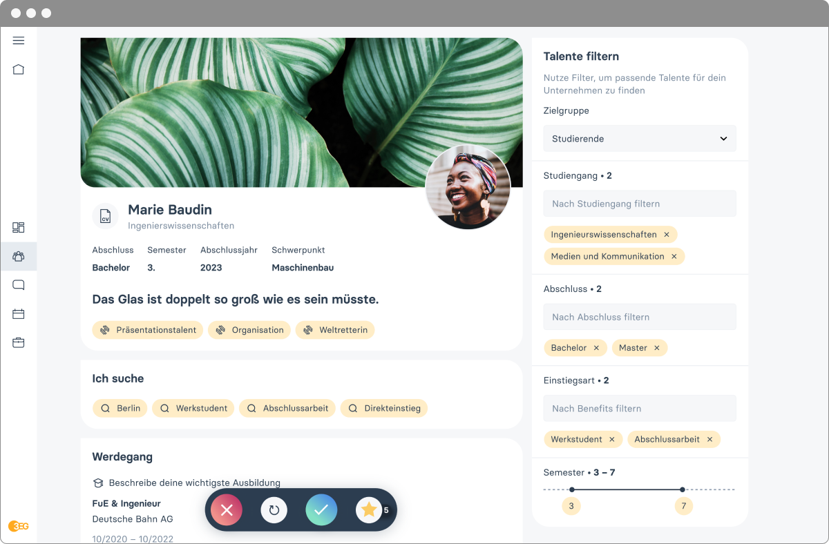 Tinder for jobs - find the perfect employee with a swipe
