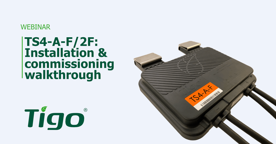 How To Install Tigo Dedicated Rapid Shutdown Devices Webinar