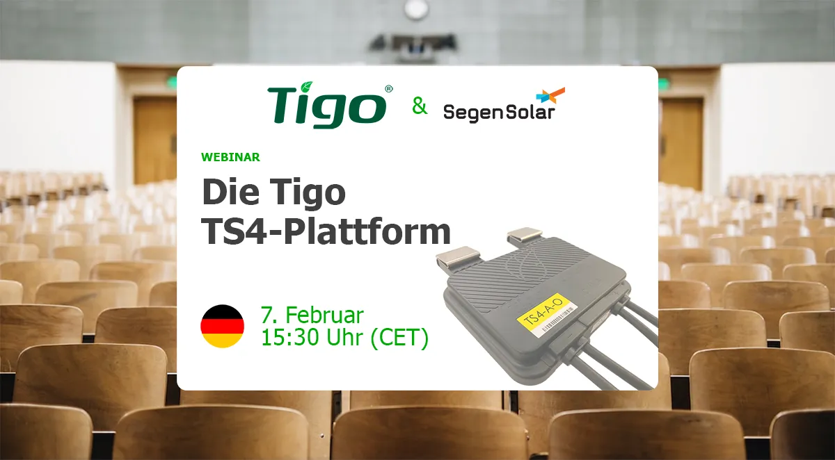 Webinar: Tigo und SegenSolar präsentieren: Die Tigo TS4-Plattform ...