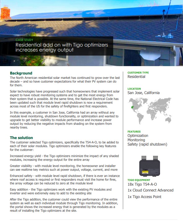 Case Study: Optimizers added to existing US residential array | Tigo ...