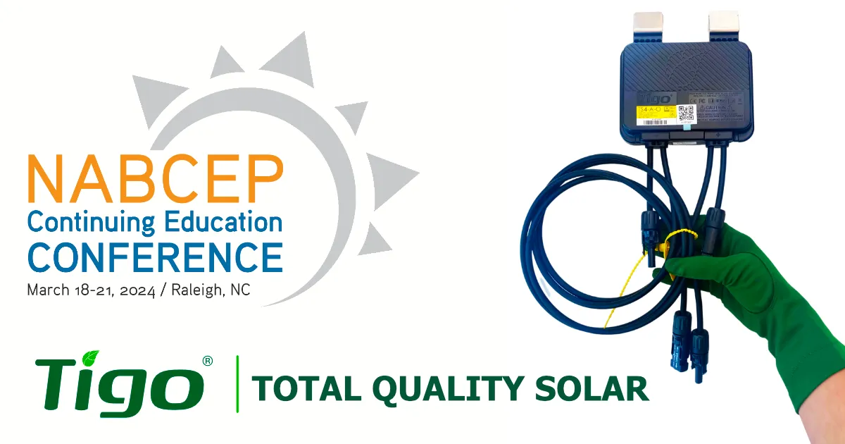 Tigo Energy Leads with Total Quality Solar at NABCEP Conference 2024