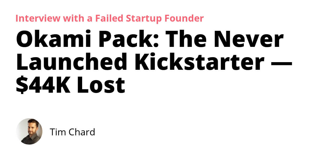 Okami Pack: The Never Launched Kickstarter — $44K Lost