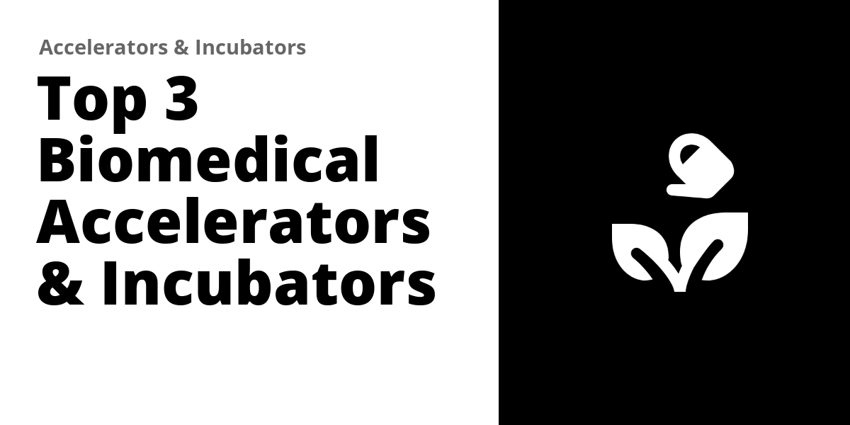 Top 3 Biomedical Accelerators and Incubators in 2024