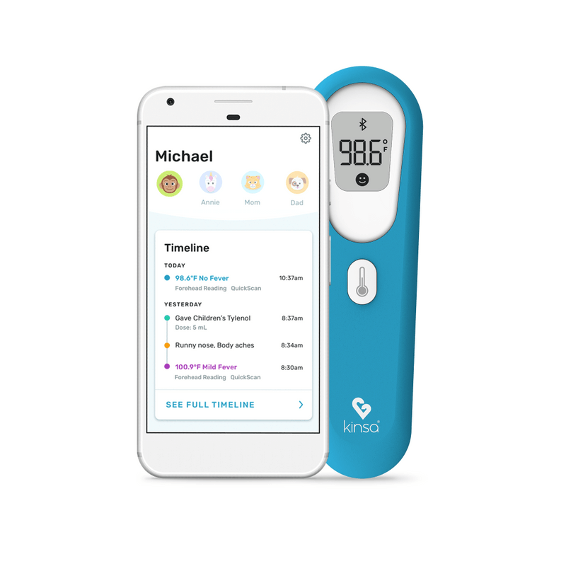 Kinsa Quick Scan Bluetooth® Touchless Forehead Thermometer | Kinsa Health