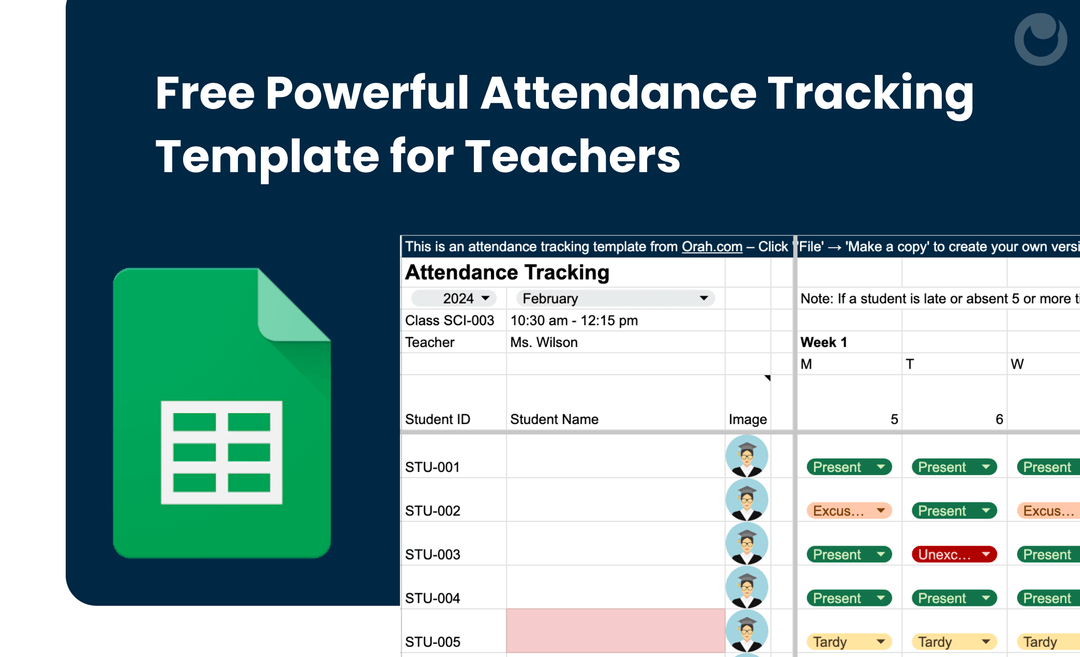 Free Attendance Sheet Template for Easy Record Keeping | Orah Blog