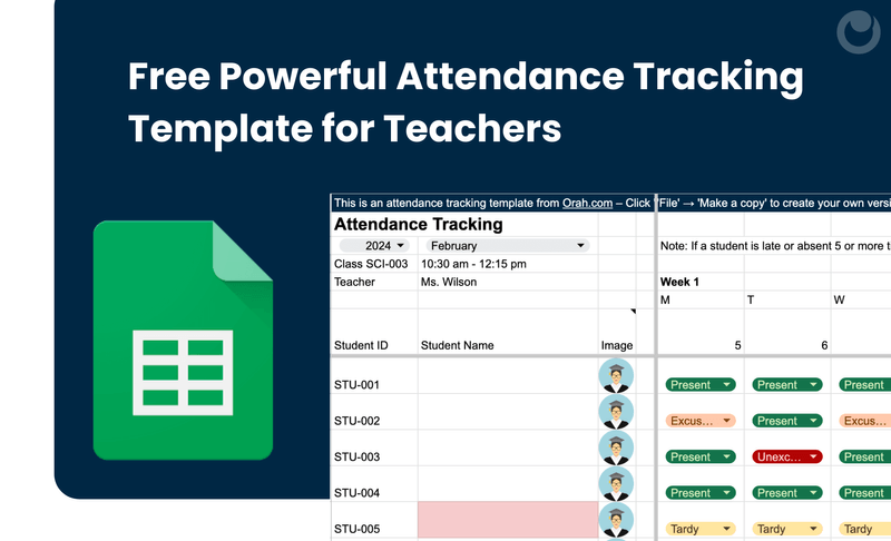 Free Attendance Sheet Template for Easy Record Keeping | Orah Blog