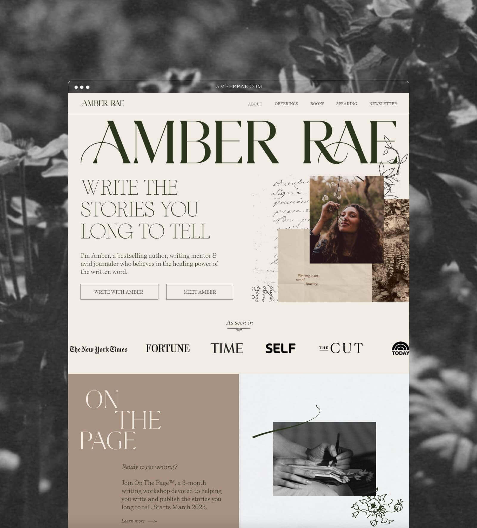 Amber Rae brand & website design by Studio Madz