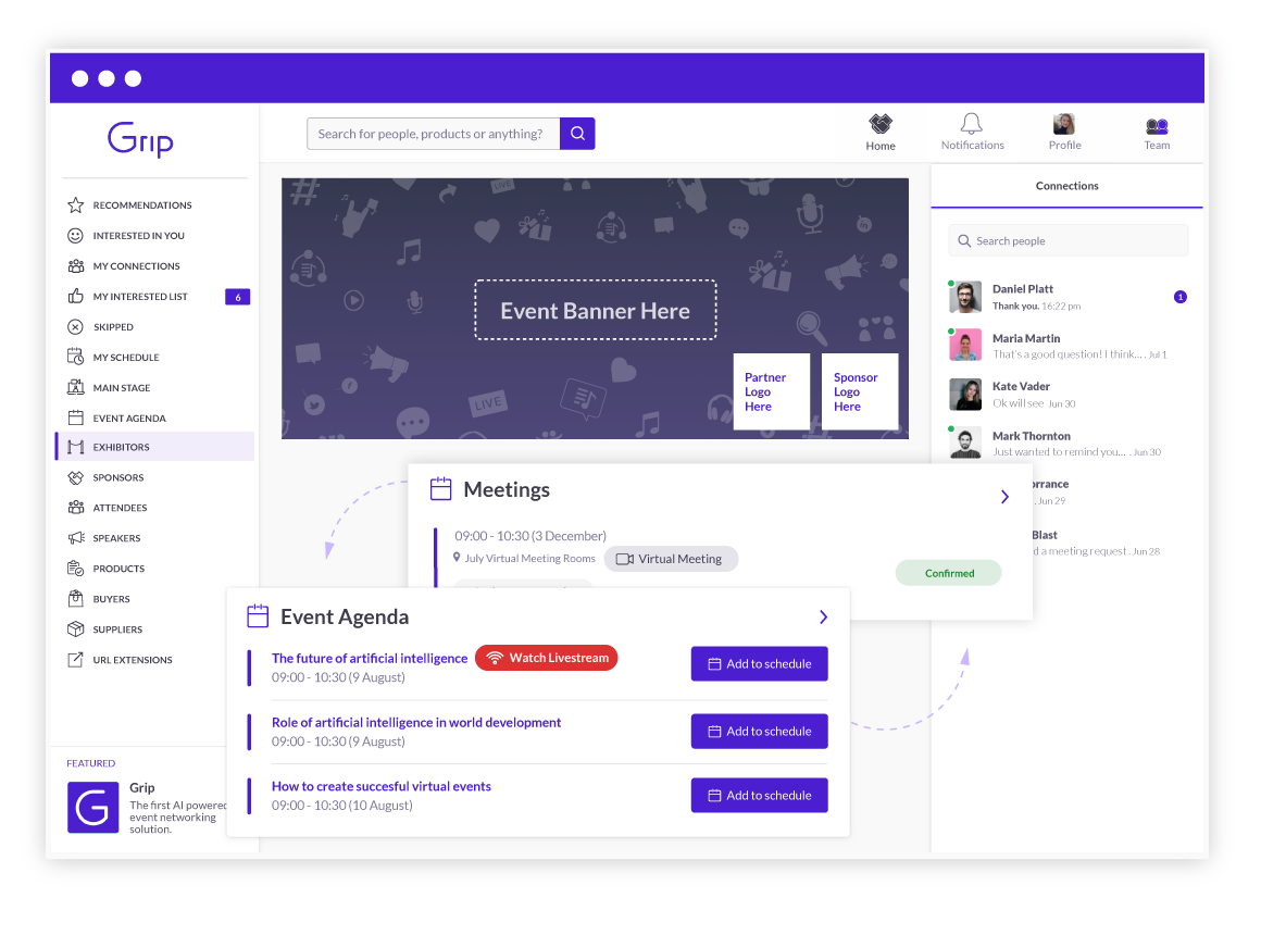 AI-powered Virtual and Hybrid Events | Grip