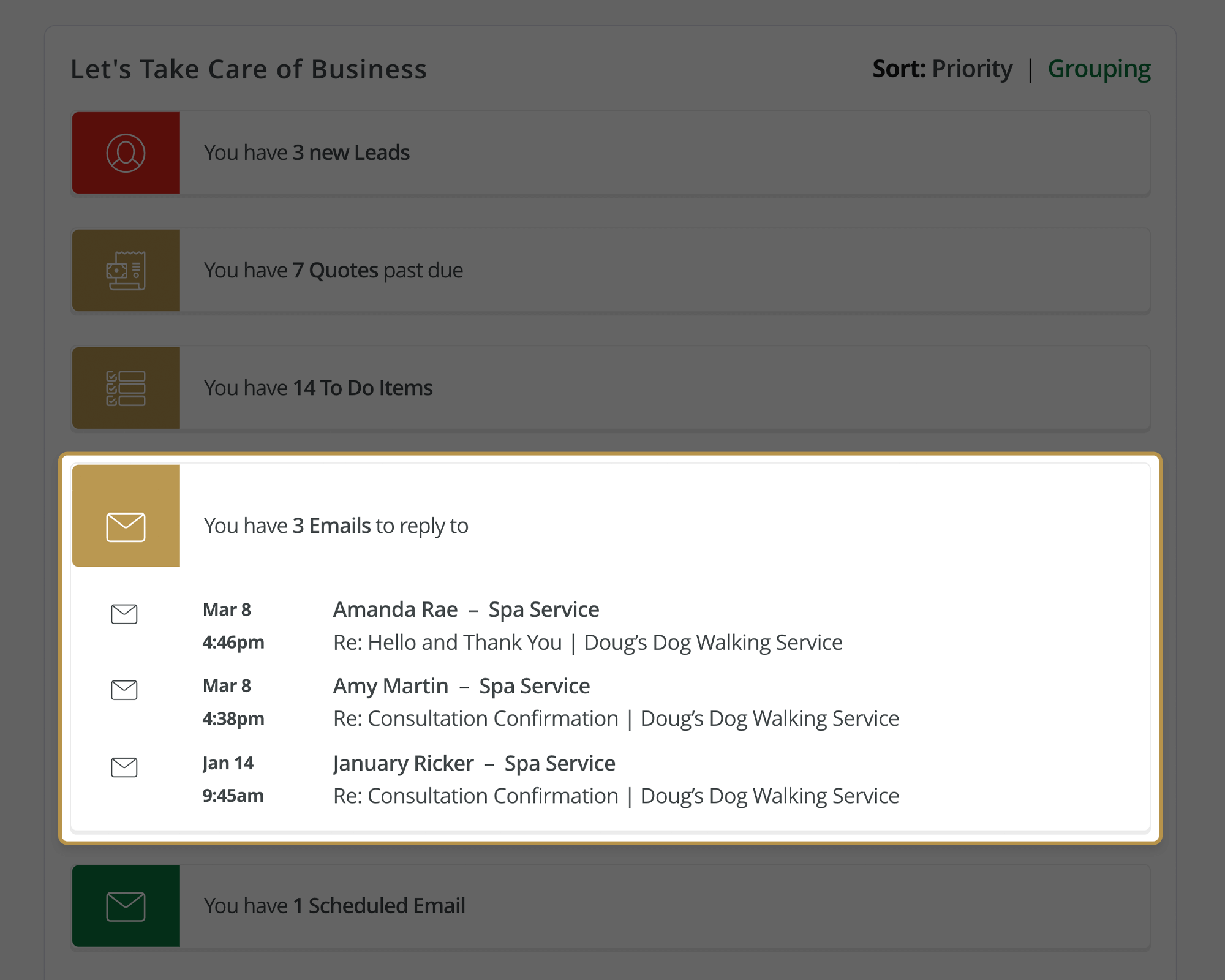 17hats – Incoming Emails Feature