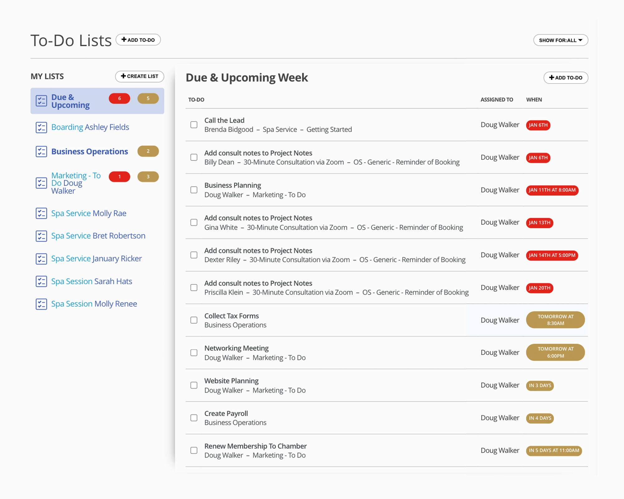17hats – To-Do Management Feature