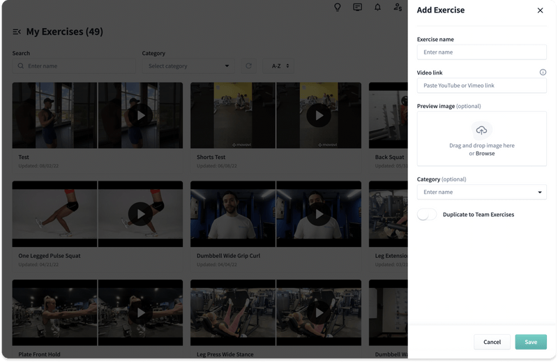Massive Fitness Photo and Video Database