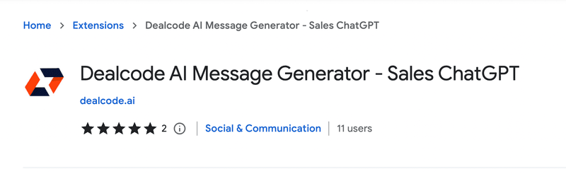 AI Sales Message Generator- like ChatGPT for Sales | Dealcode