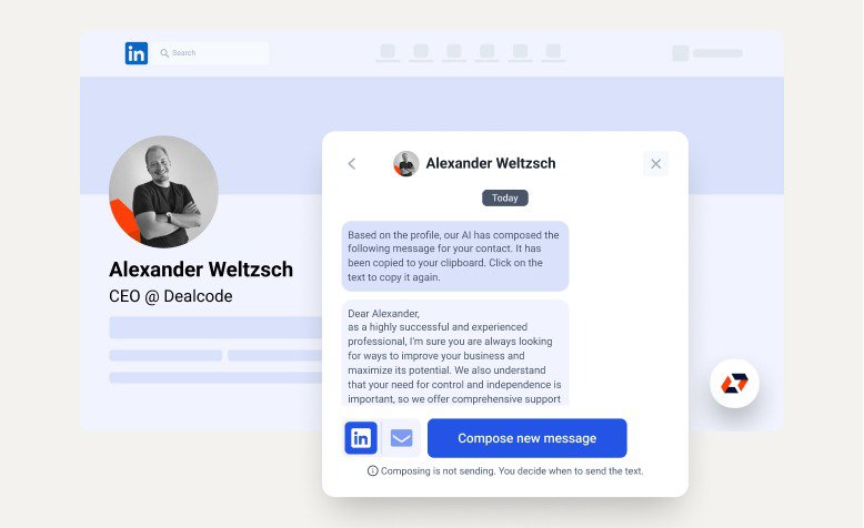 AI Sales Message Generator- like ChatGPT for Sales | Dealcode