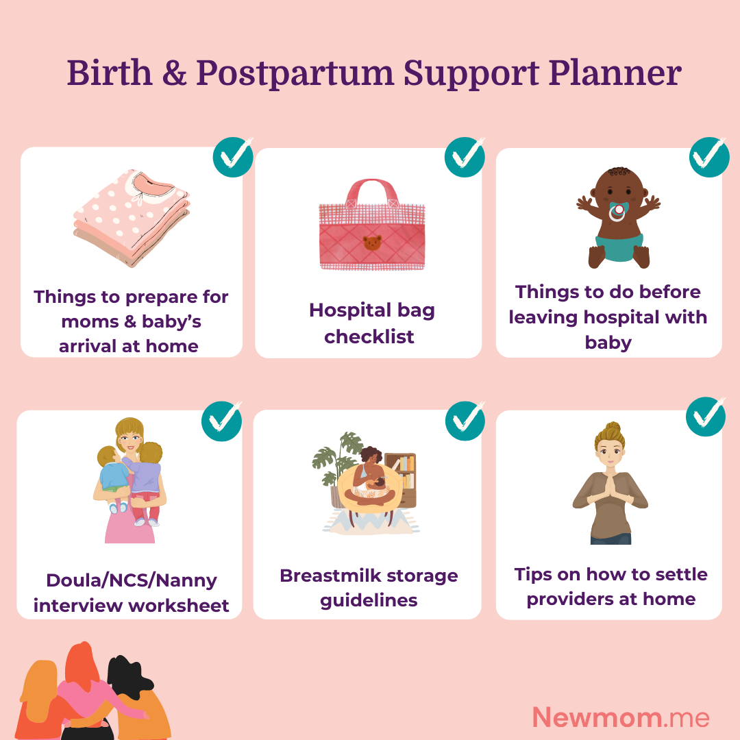 Pre-packed mama's hospital package + Birth & Postpartum support planner ...