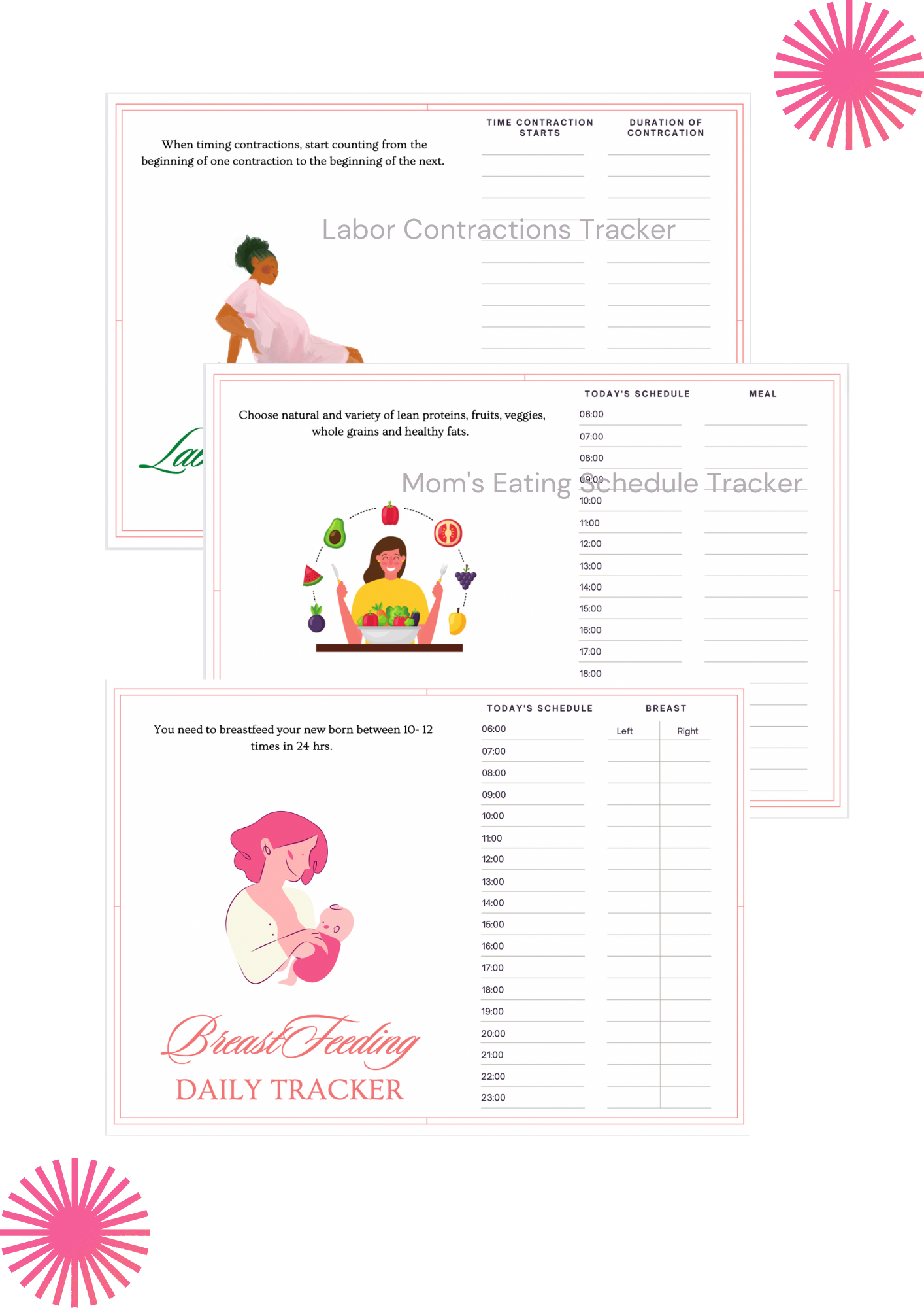 Editable Moms & Baby's Activities Tracker • Newmom.me
