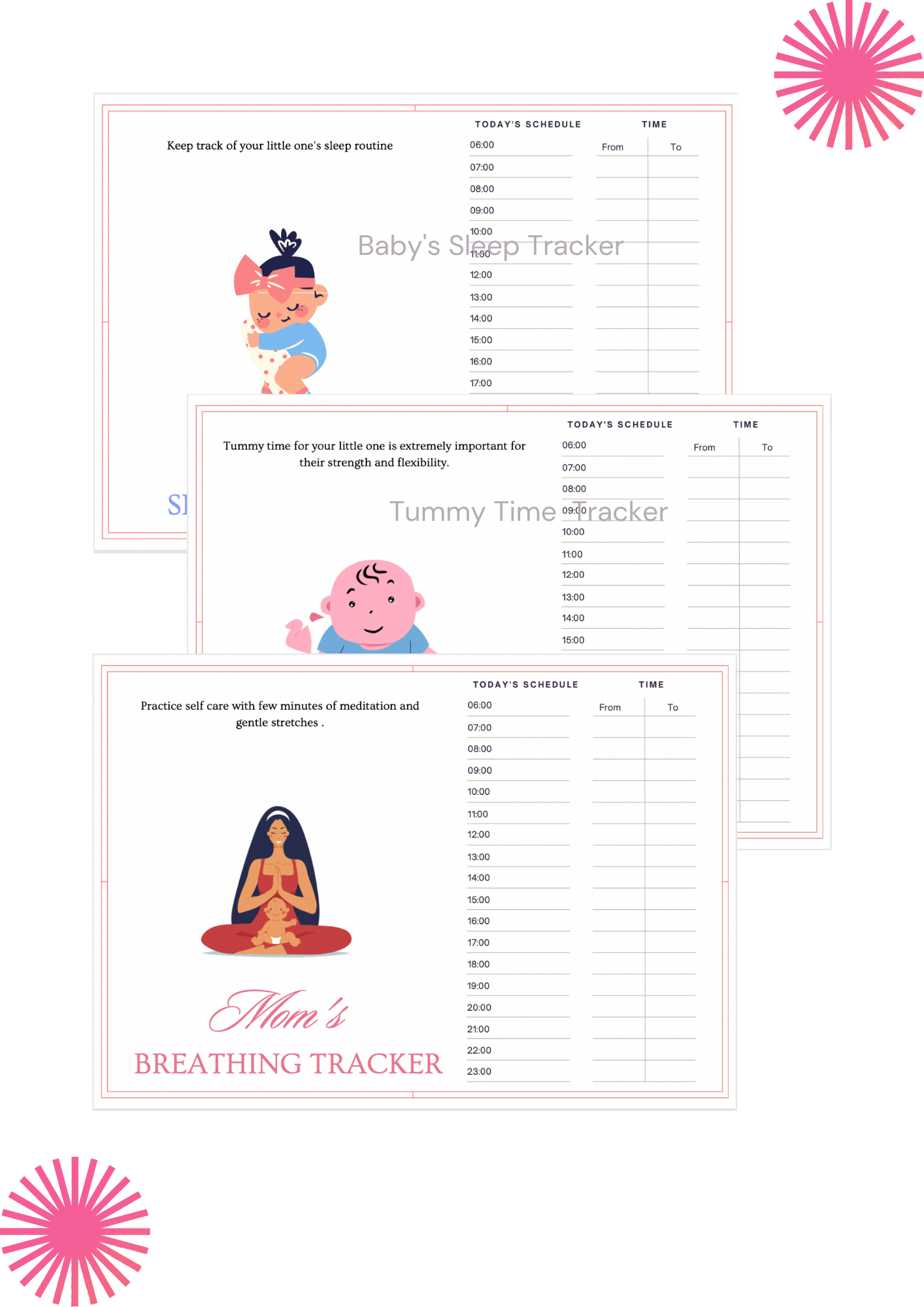 Editable Moms & Baby's Activities Tracker • Newmom.me