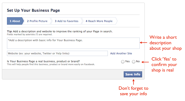 How to create a Facebook business page