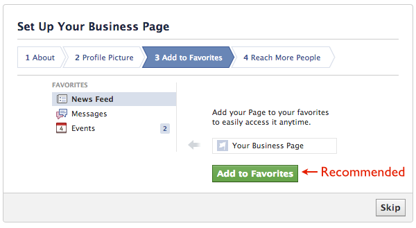 How to create a Facebook business page