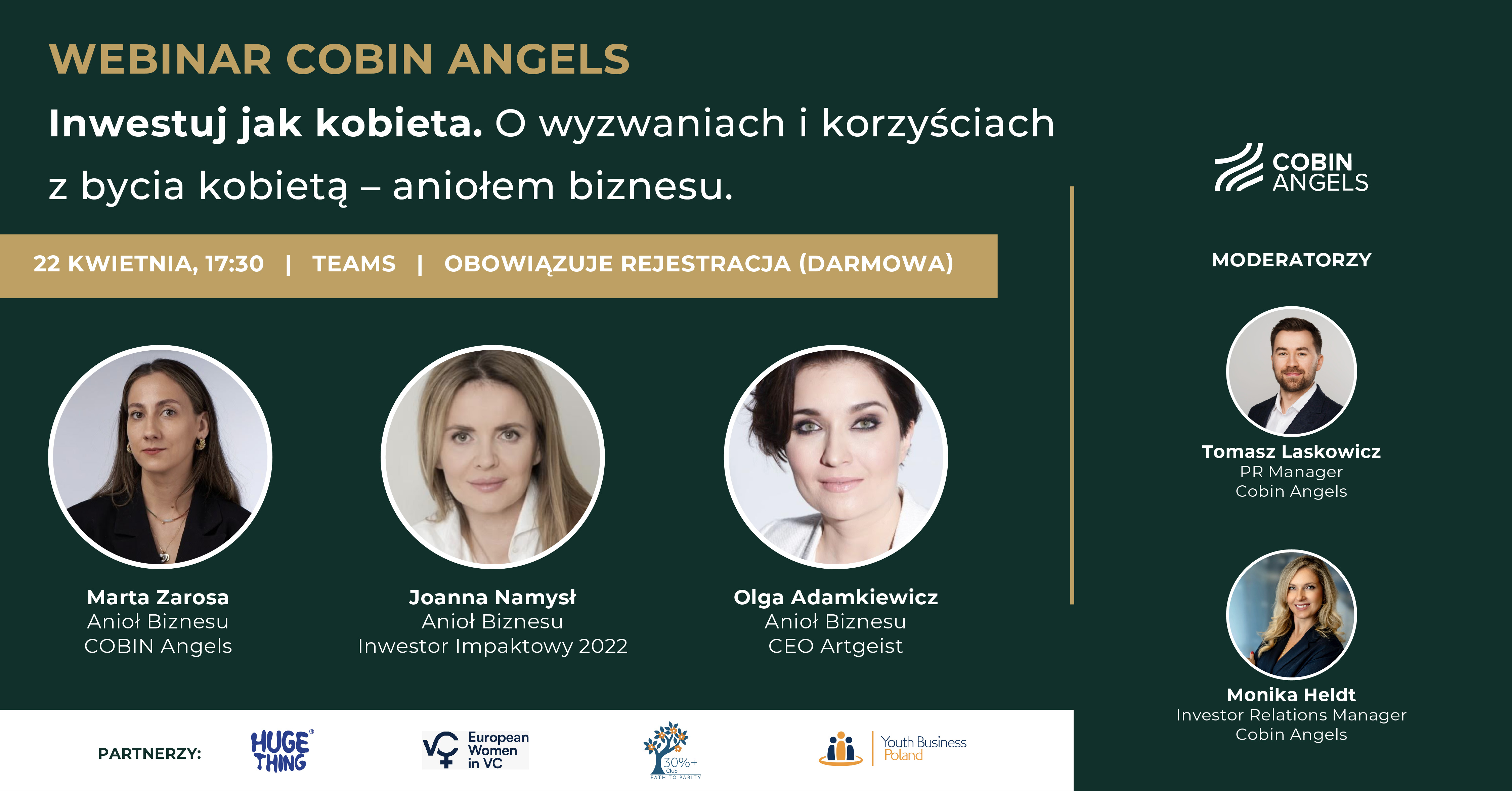 22 kwietnia webinar COBIN Angels: Anielice Biznesu. Czyli jak inwestują ...