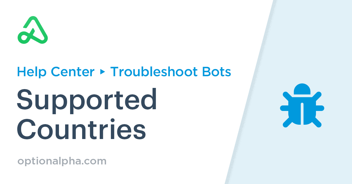 Option Alpha Supported Countries [List]