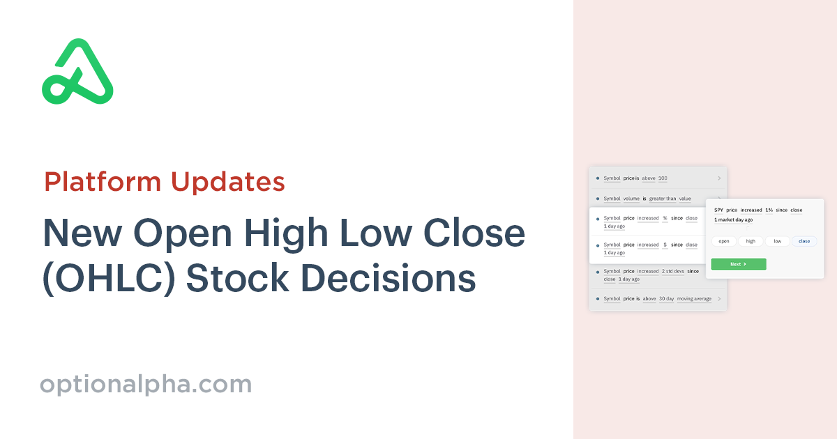 Open High Low Close (OHLC) Decision Recipes