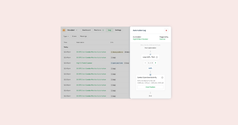 Bot Log "Highlights" & Position Quicklinks | Option Alpha