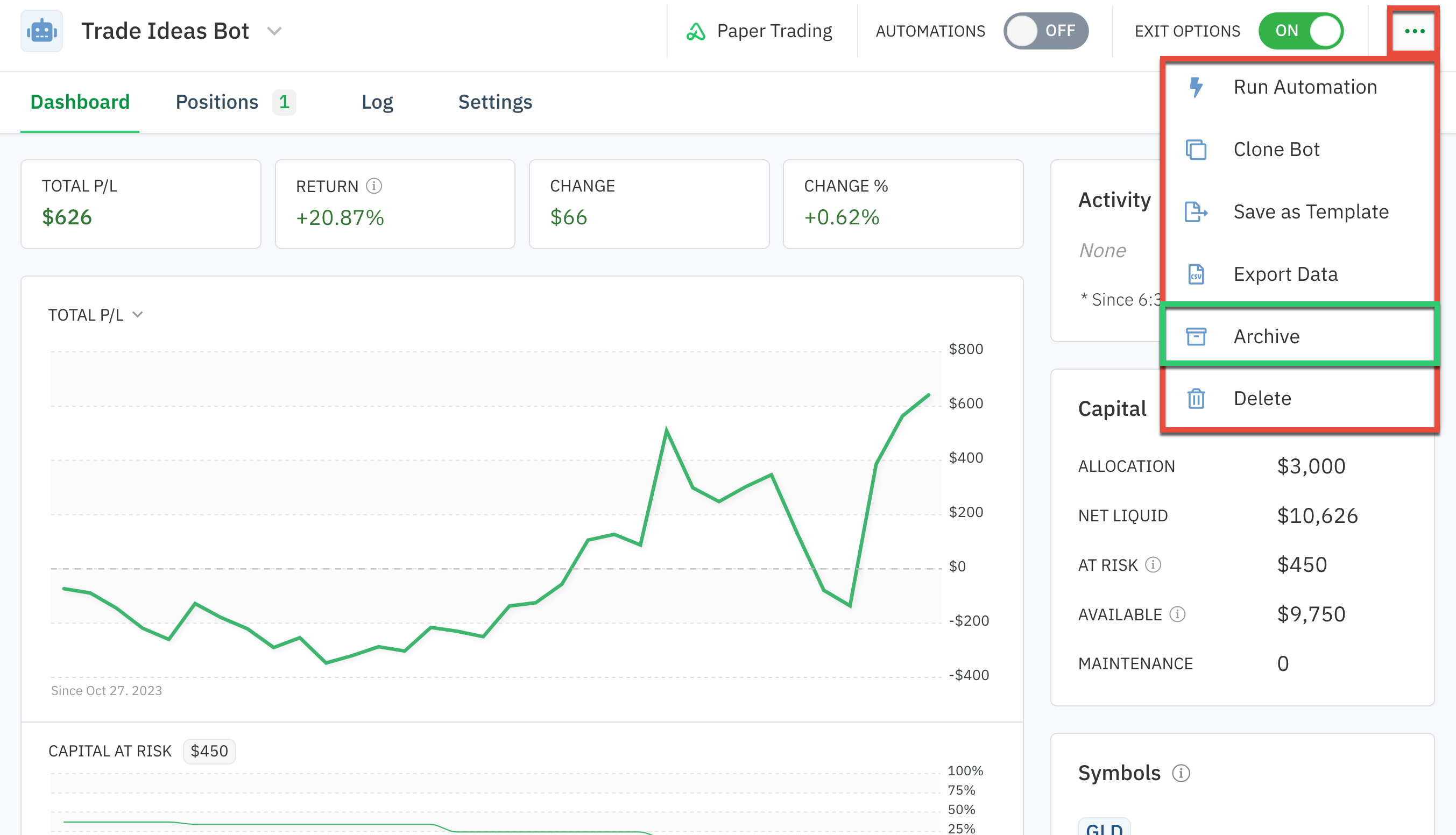 Bot Archive Saves Restores Bots | Option Alpha