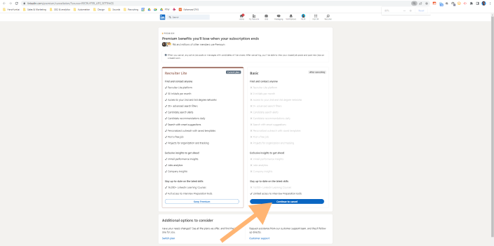 How to cancel LinkedIn Recruiter Lite (with screenshots)