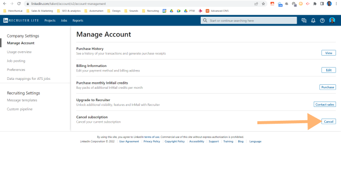 How to cancel LinkedIn Recruiter Lite (with screenshots)