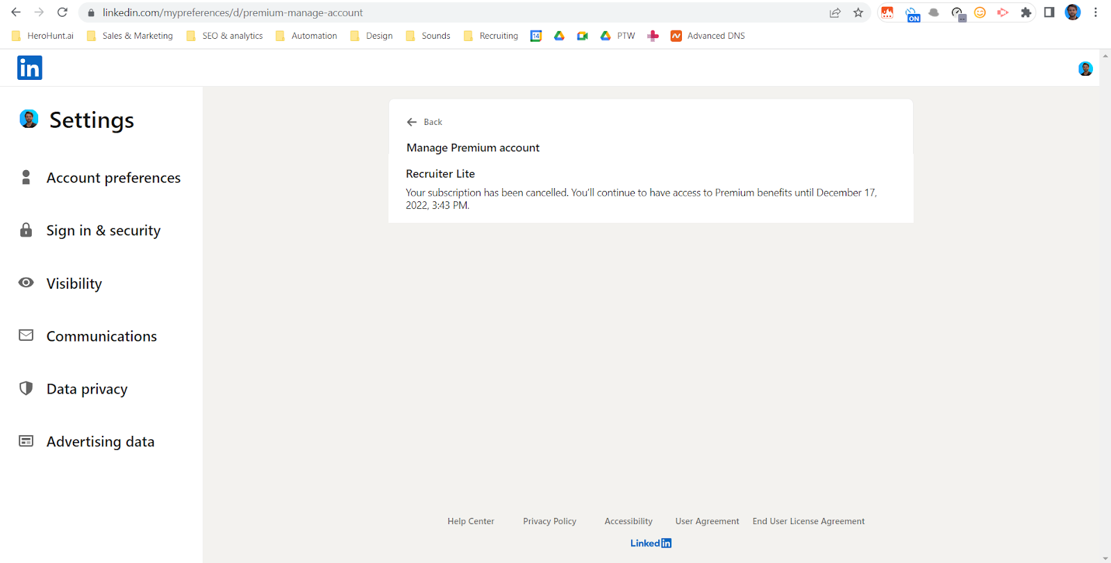 How to cancel LinkedIn Recruiter Lite (with screenshots)