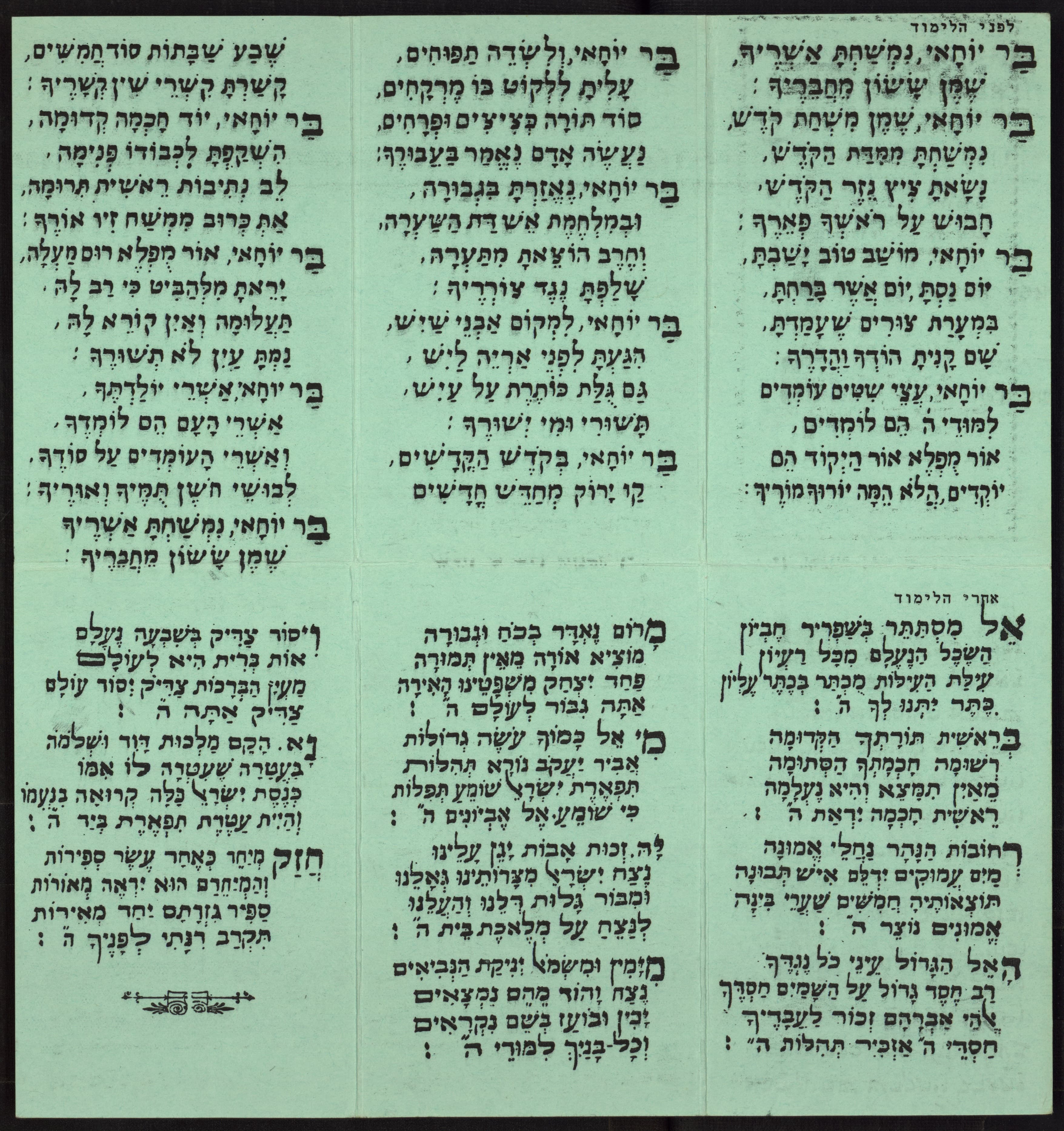 Liturgical Poem (piyyut) Recited by Jews of Izmir When Studying the Zohar, 1964 | The National ...