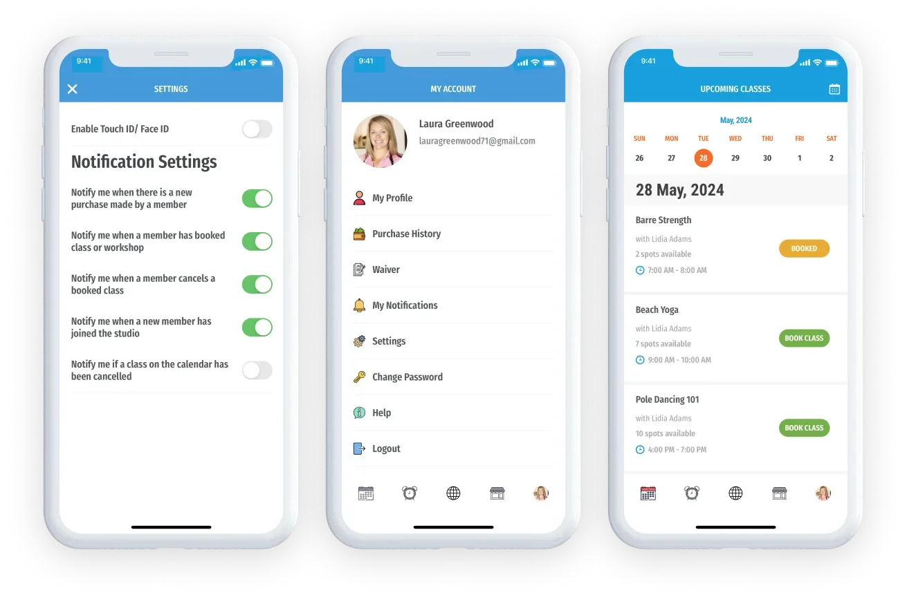 App - StudioBookings