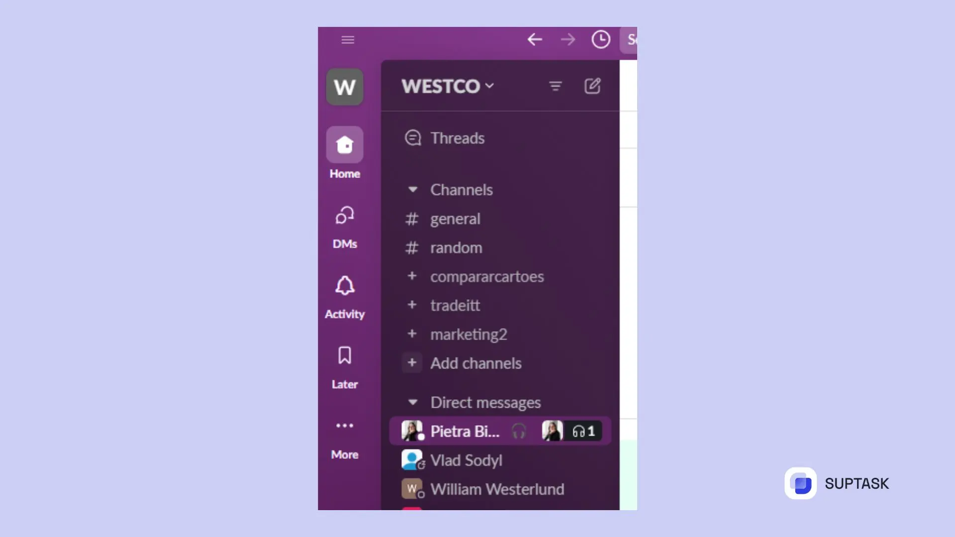 Efficient Management with Slack User Groups