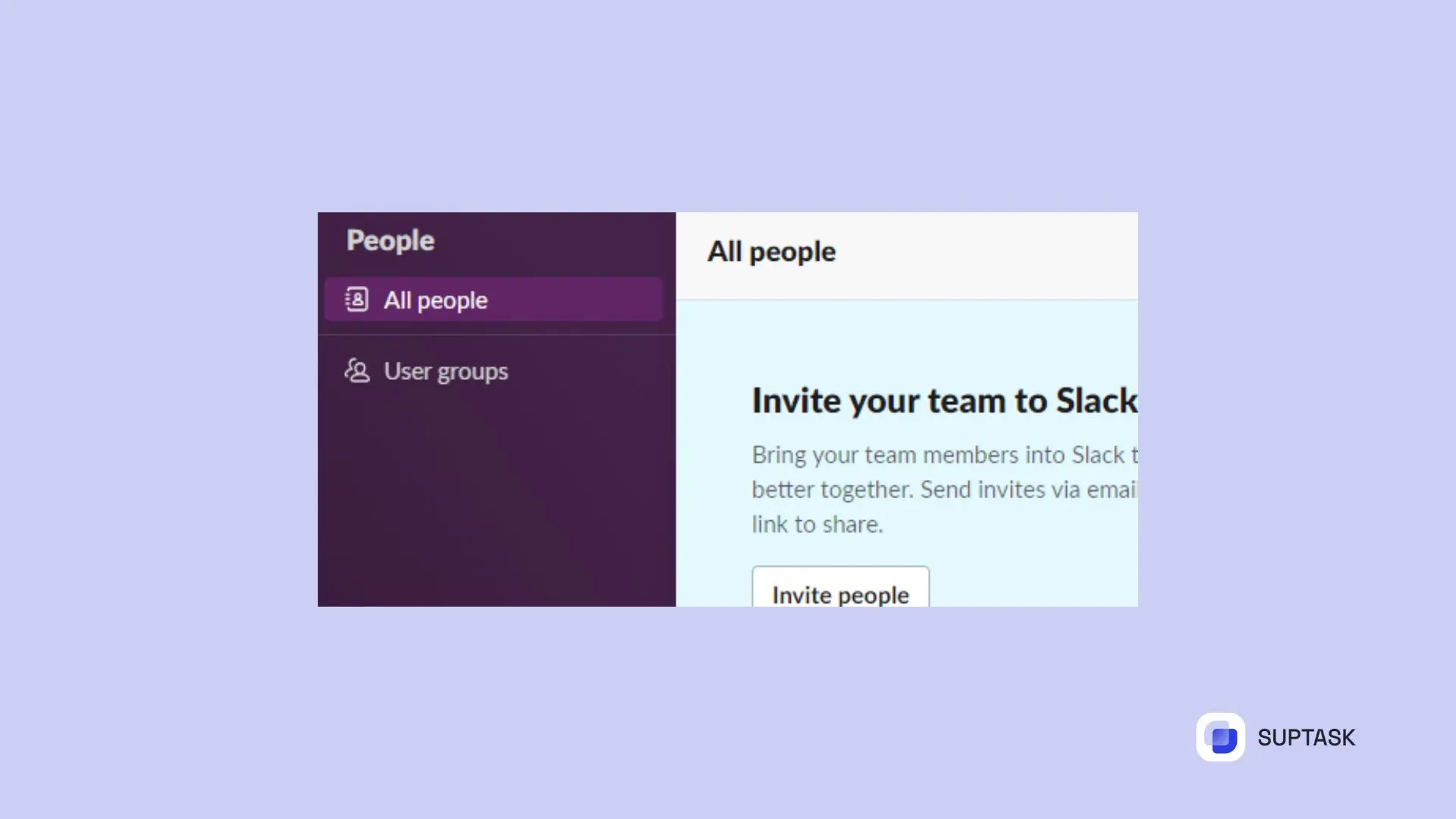 Efficient Management with Slack User Groups
