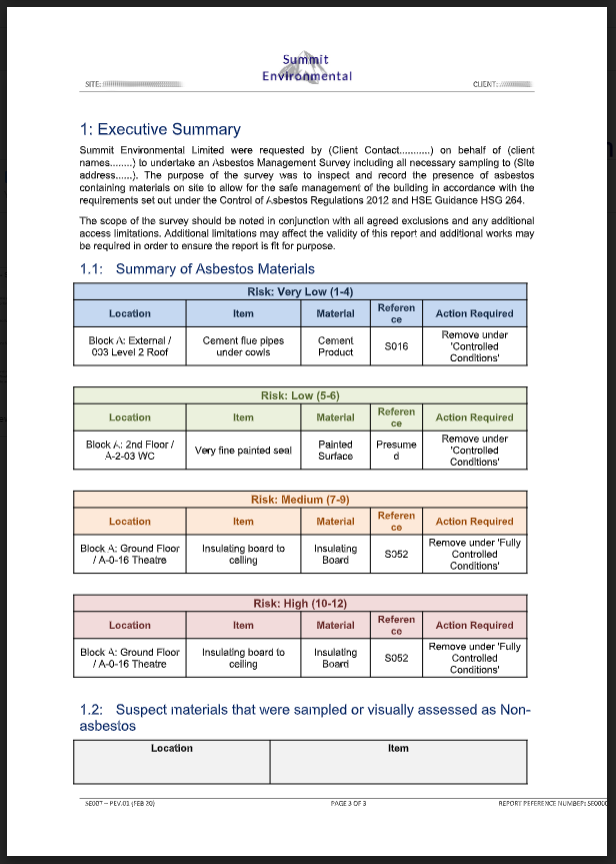 Asbestos Survey Template Customisation - Flow Mobile Surveying