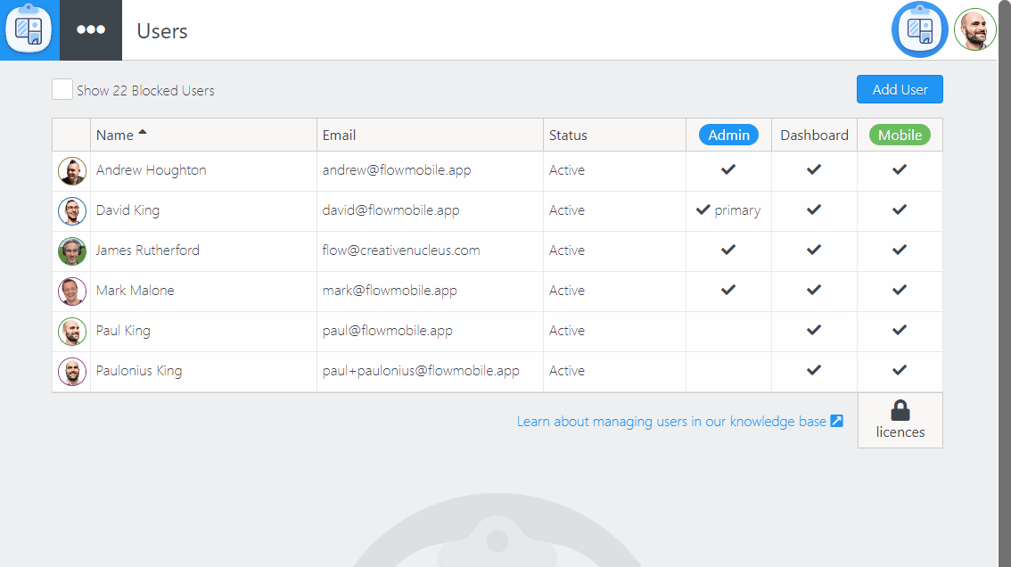 Blocking Users - Flow Mobile Surveying