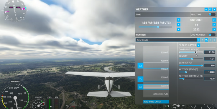 Using Microsoft Flight Simulator to Practice Adverse Weather Flights