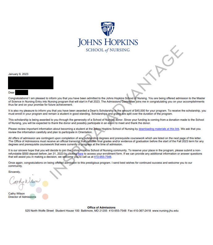 Yale Acceptance Letter