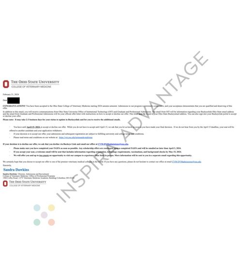 Acceptance Letters | Inspira Advantage