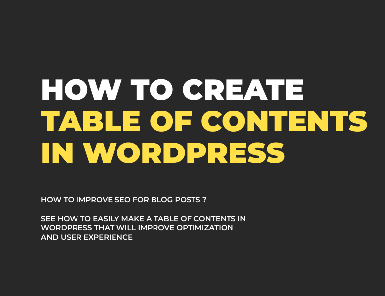 How to make a table of contents on a wordpress blog. Why it is important from a UX and SEO point ...