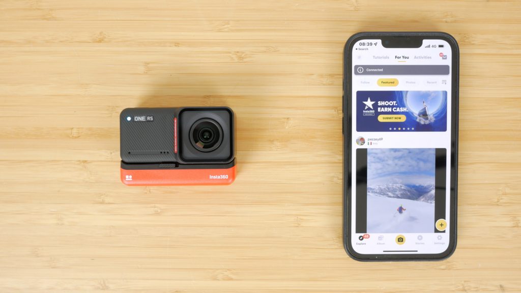 Does the Insta360 One RS have Bluetooth?