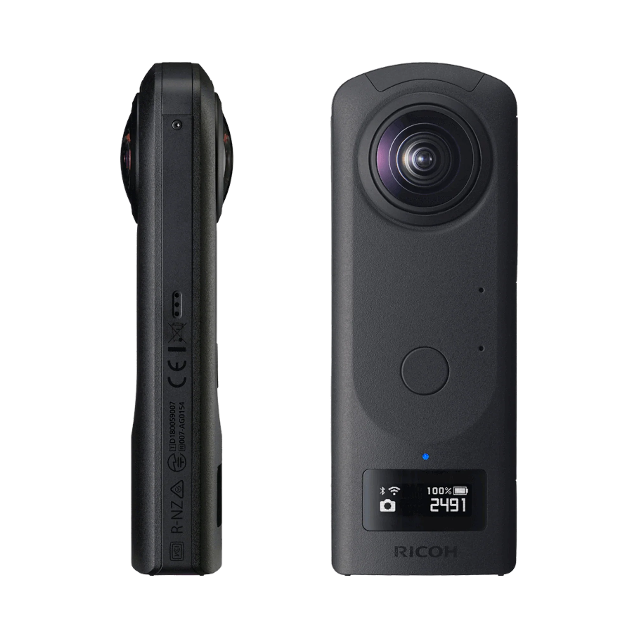 What is the lens configuration of the Ricoh Theta Z1?