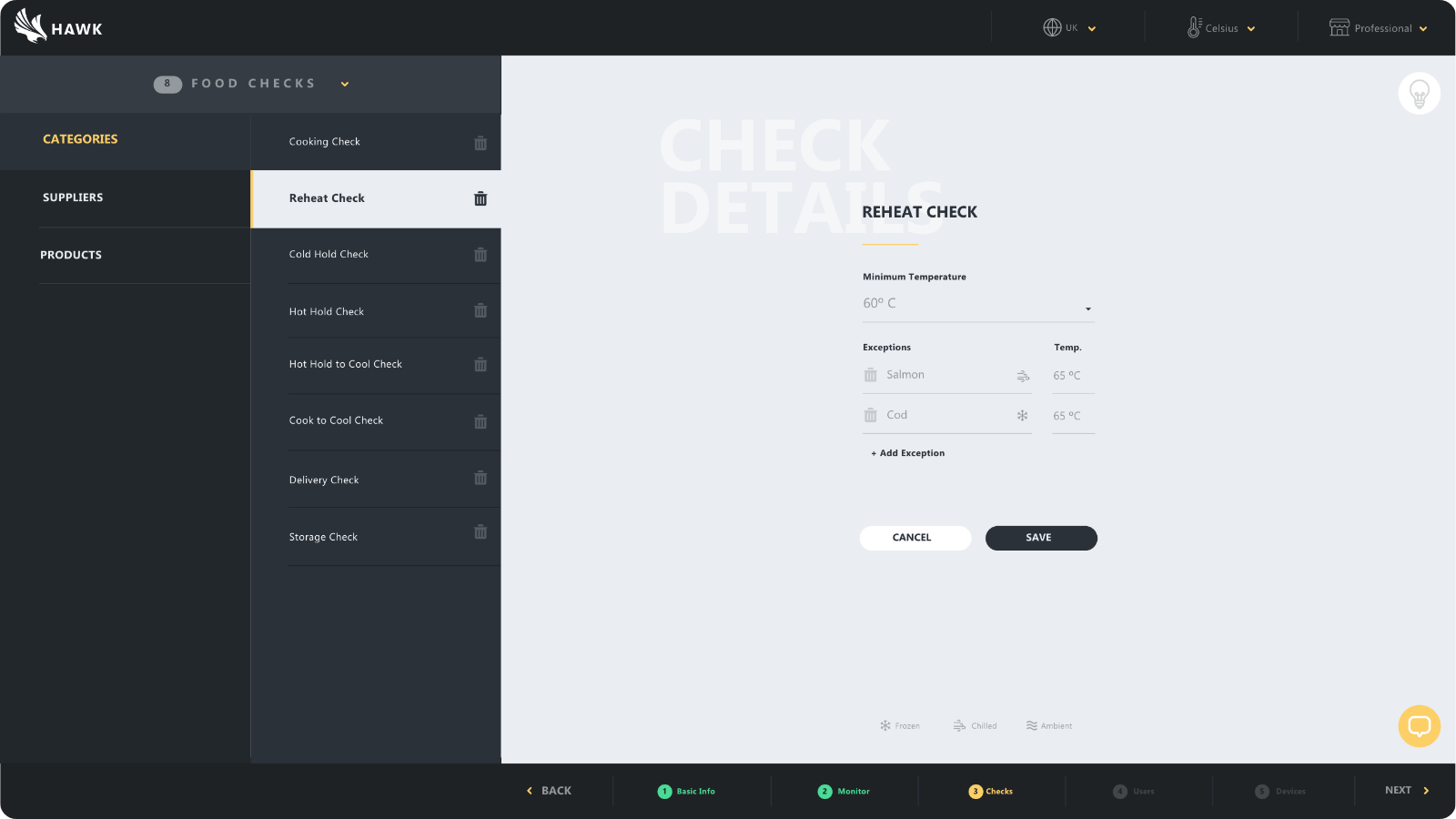Intuitive & Consistent User Experience for Hawk Food Safety